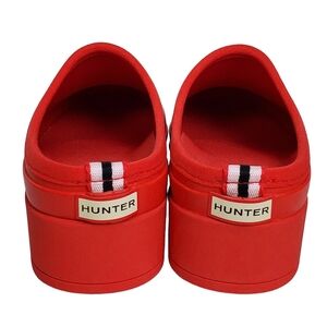 Hunter | Shoes | New Hunter Womens Original Play Slide On Clog Logo Red ...